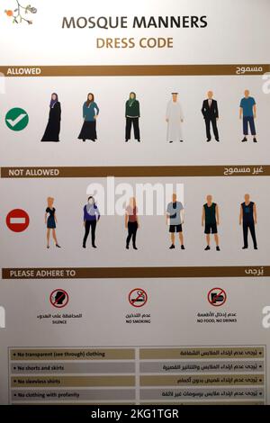 Dress code and manners in muslim mosque. Sheikh Zayed Mosque Stock ...