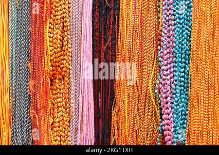 Indian colorful bracelets. Typical hindu handcrafted bracelets for puja ...