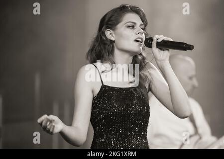 A young female musician performing at the West Park International Music ...