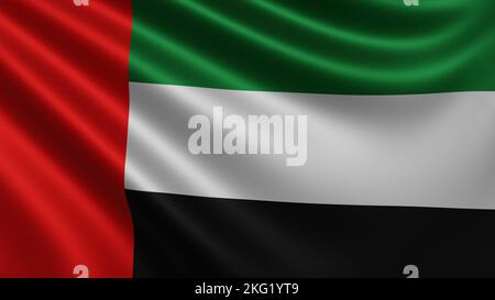 Closeup United Arab Emirates Flag Stock Photo - Alamy
