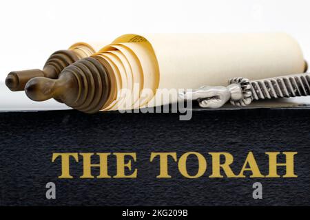 Yad, small Torah scrolls and english Torah book with the the five books ...