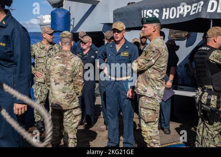 U.S. Cmdr. Corey Millis, Commanding Officer of the Guided-Missel ...