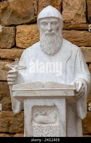 Saint Charbel statue in Bekaa Kafra, his native village in Lebanon ...
