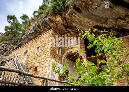 Deir Qannoubine monastery in the Qadisha (Kadisha) Holy Valley in ...
