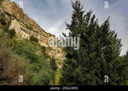 Our Lady of Hamatoura orthodox monastery, Kannoubine Valley, Lebanon ...