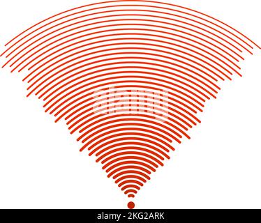 Circle wave earthquake. Sound ripple icon. Black effect pulse isolated ...
