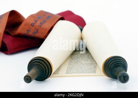 Small Torah scrolls. Symbol of Jewish identity and Judaism Stock Photo ...