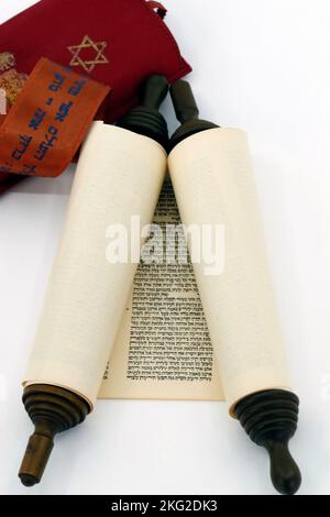 Small Torah scrolls. Symbol of Jewish identity and Judaism Stock Photo ...