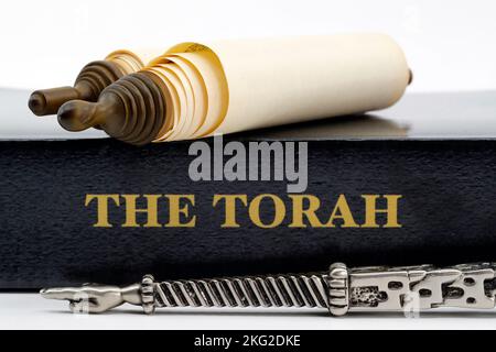 Yad, small Torah scrolls and english Torah book with the the five books ...