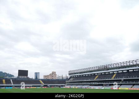 SANTOS, BRAZIL - NOVEMBER 1: General view of Vila Belmiro during a ...
