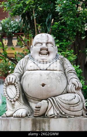 Smiling Buddha or big happy Maitreya Buddha statue. Wat Ounalom ...