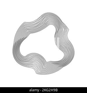 Abstract deformed circle banner. Distorted contour Stock Vector Image ...