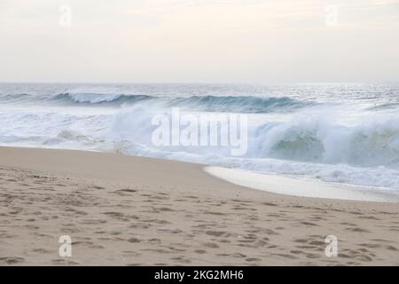 Beautiful brave sea of Santo Andre beach of Alentejo Coast in Portugal ...