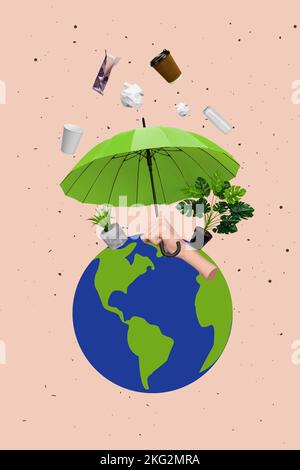 Creative abstract template collage of planet earth woman eyes closed ...