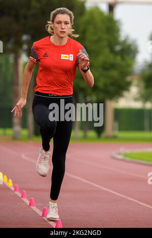 Belgian Helena Ponette pictured in action during a training camp ...