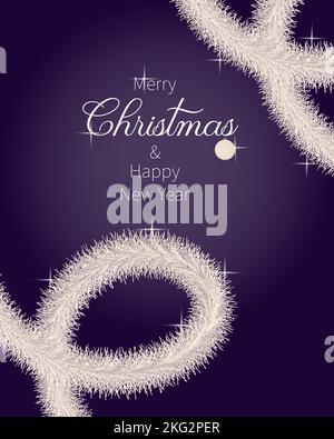 Dark purple present, illustration, vector on a white background Stock ...