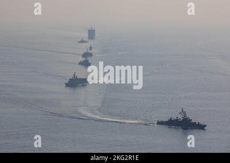 221026-A-NR779-1003 ARABIAN GULF (Oct. 26, 2022) From front to back, U ...