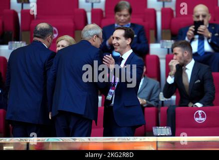 Mark Bullingham (CEO The FA), FIFA President Gianni Infantino and Ian ...