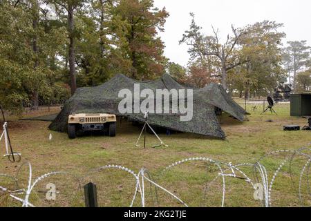 A system of tents was set up for 2nd Marine Logistics Group command ...