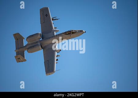 An A-10 Thunderbolt II strafes overhead during a combat search and ...