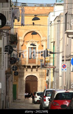 Adjoined buildings in the historical center of Fasano, Italy Stock ...