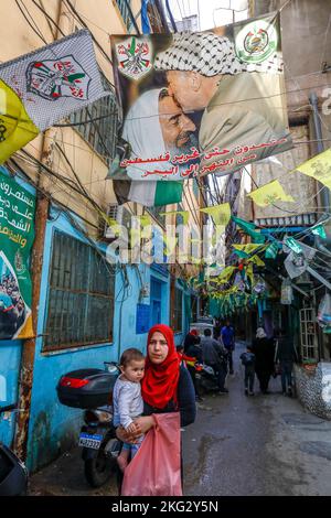 Street in Shatila refugee camp, Beirut, Lebanon Stock Photo - Alamy