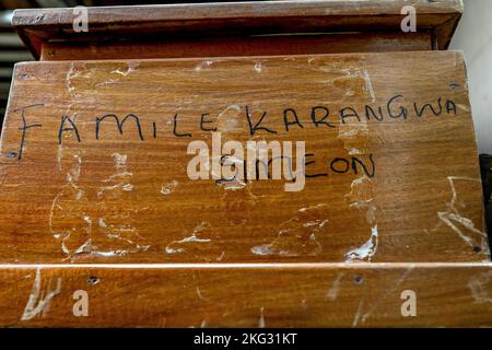 Coffin in Nyamata Genocide Memorial Center, Nyamata, Rwanda Stock Photo ...