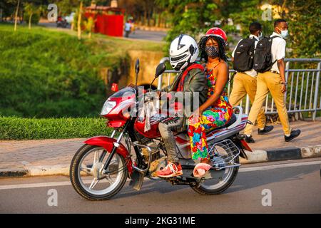 Motorcycle taxi in Kigali, Rwanda Stock Photo - Alamy
