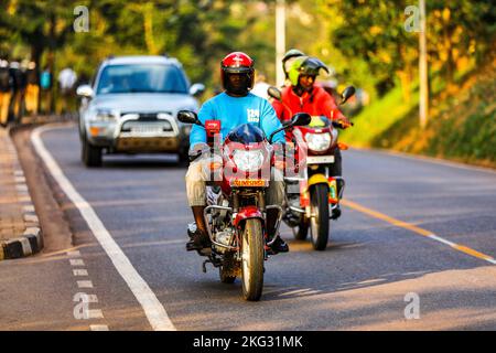 Motorcycle taxis in Kigali, Rwanda Motorcycle taxis in Kigali, Rwanda ...