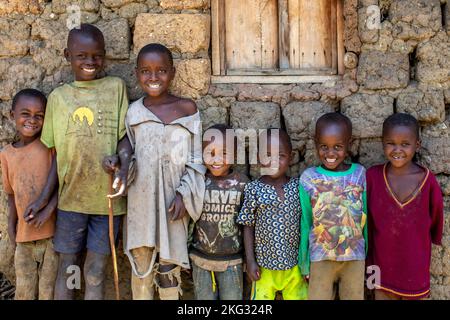 Standing boys, Rutsiro district, Rwanda Stock Photo - Alamy