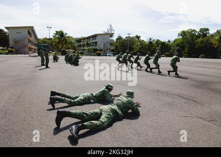 Royal Brunei Land Force (RBLF) soldiers with 2nd Battalion, RBLF ...