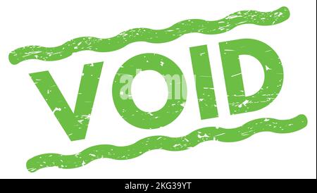 VOID, text written on green rectangle stamp sign Stock Photo - Alamy