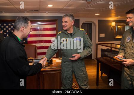 Rear Admiral. Greg Huffman, commander, Carrier Strike Group (CSG) 12 ...