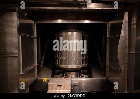 A centrifuge sits inside of the 746th Test Squadron building at ...