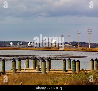 John B Whealton Causeway Bridge to Chincoteague Island, Virginia Stock ...