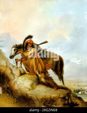 'The Scalplock' is a painting by American artist Alfred Jacob Miller ...