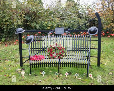 DOWLAND VILLAGE, DEVON, ENGLAND - NOVEMBER 16TH 2022: Remembrance ...