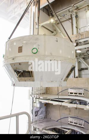 The United Launch Alliance Centaur upper stage is mated to an Atlas V ...