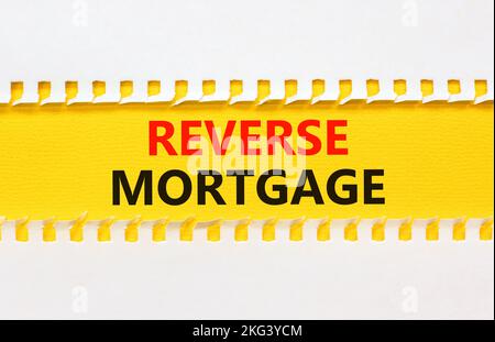 Reverse mortgage symbol. Concept words Reverse mortgage on wooden ...