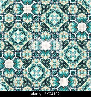 Teal beach house coastal style patchwork pattern tile. Modern nantucket ...