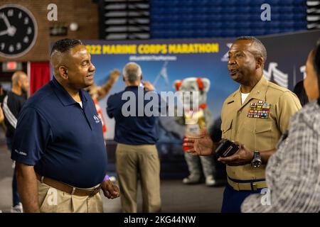 Retired U.S. Marine Corps Sgt. Maj. Michael “Iron Mike” Mervosh attends ...
