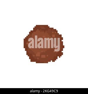 Meatball pixel art. 8 bit ball of meat. pixelated food Vector ...