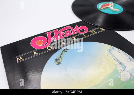 Hard rock and folk rock band, Heart music album on vinyl record LP disc ...