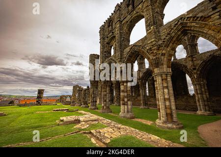 Whitby - May 23 2022: Gothic Abbey of Whitby, England Stock Photo - Alamy