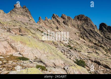 Mountains between Bocca alle Porte and Petra Piana, GR20, Corsica ...