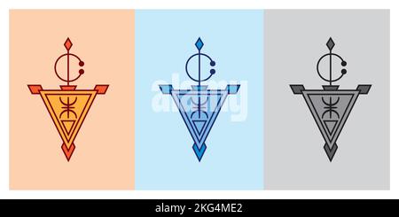Set of Tazerzit on White Background. The Amazigh Jewelery Symbol ...