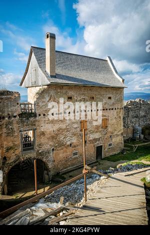 Uhrovec castle ruins, Strazov mountains, Slovak republic. Travel ...