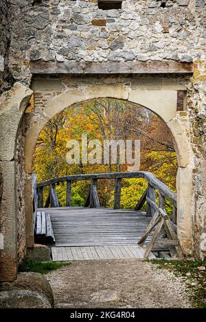 Uhrovec castle ruins, Strazov mountains, Slovak republic. Travel ...
