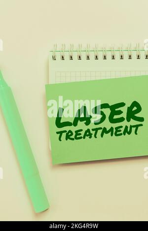 Text caption presenting Laser Treatment. Business showcase any of ...