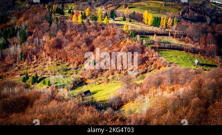 A beautiful shot of Piatra Dragoslavelor peak in Leaota mountains ...